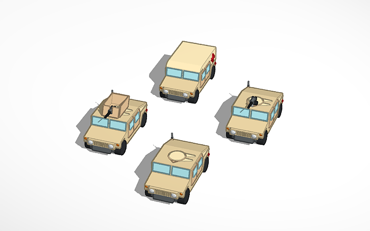 3D design HMMWV - Tinkercad