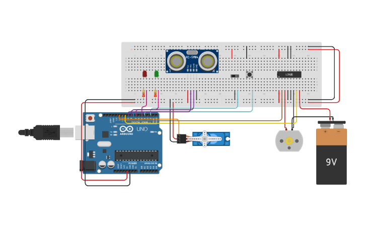 Circuit design Proyecto TECE-JUAN SALAS 2024-I - Tinkercad