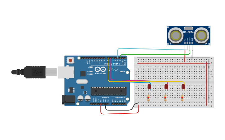 Circuit design CIRCUITO EN TINKER PARCIAL I - Tinkercad