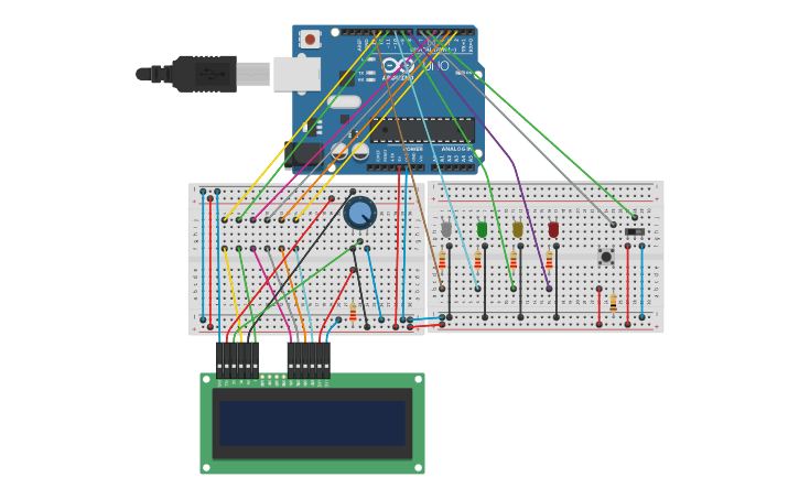 Circuit Design Stopwatch With Arduino Tinkercad