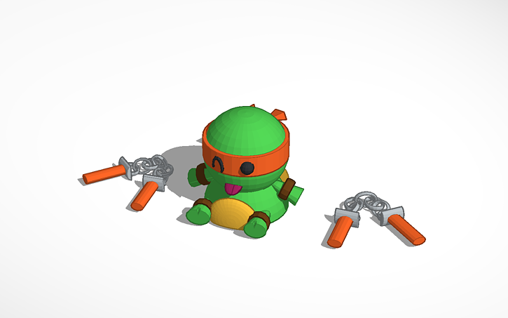 3D design Mikey TMNT - Tinkercad