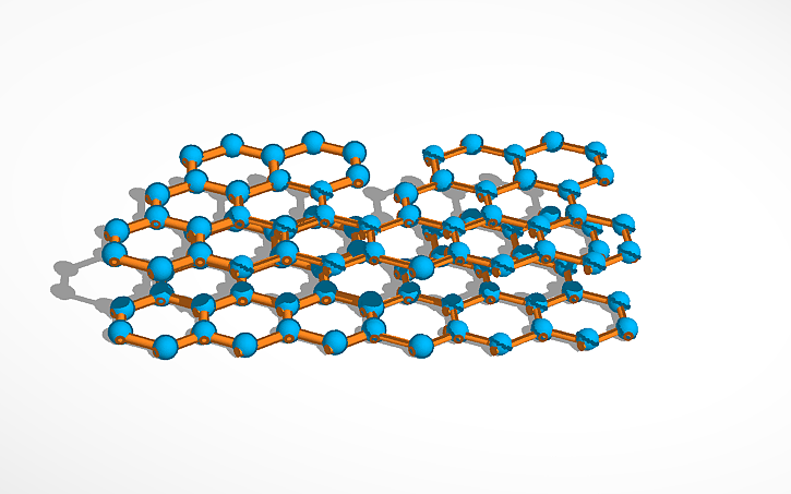 3D design Graphite Molecule Model - Tinkercad