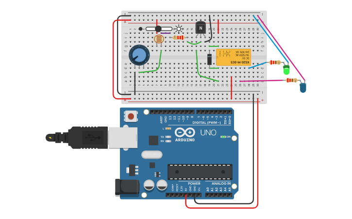 Circuit design Sensor de luz de luz - Tinkercad