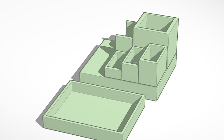 3D design Desktop Organizer with drawer - Tinkercad