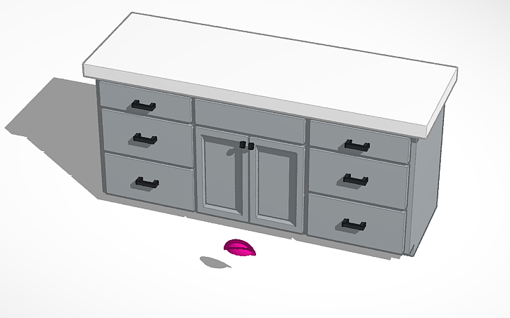 3D design 1:12 cabinets - Tinkercad