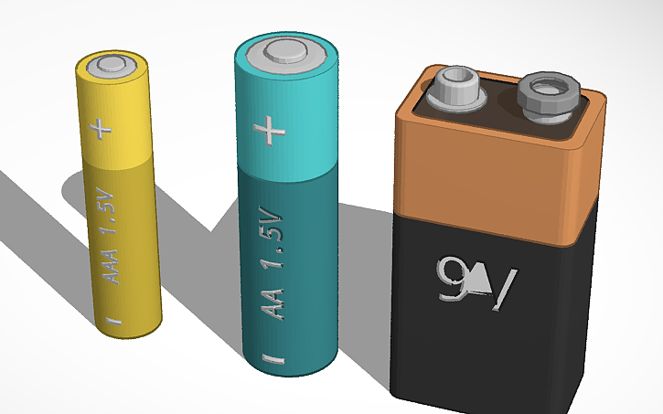 3D design Batteries - Tinkercad