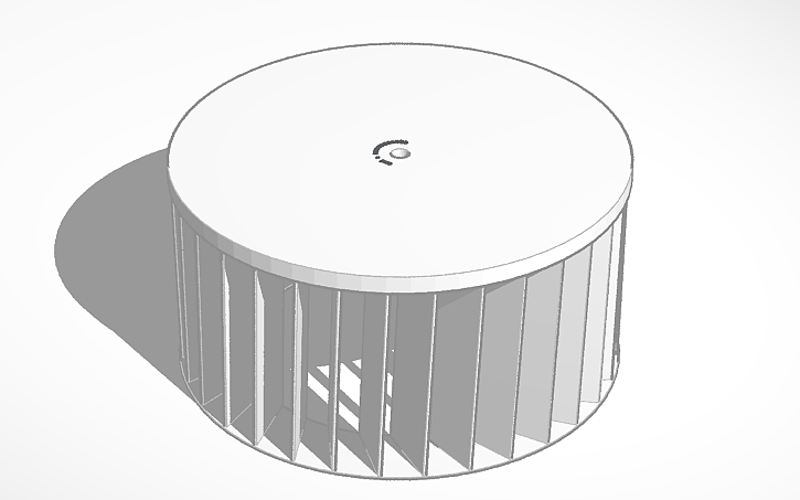 3D design Blower wheel for gas furnace - Tinkercad