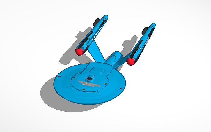 3D design USS Constitution NCC-1700 IDPD Star Ship - Tinkercad