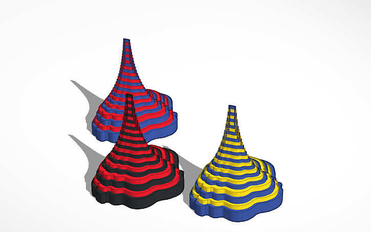 3D design STRIPED CONES!! | Tinkercad