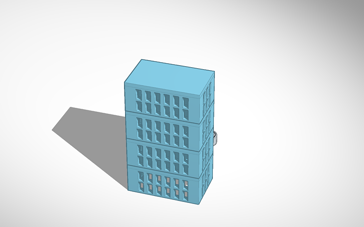 3D design Simple Building - Tinkercad