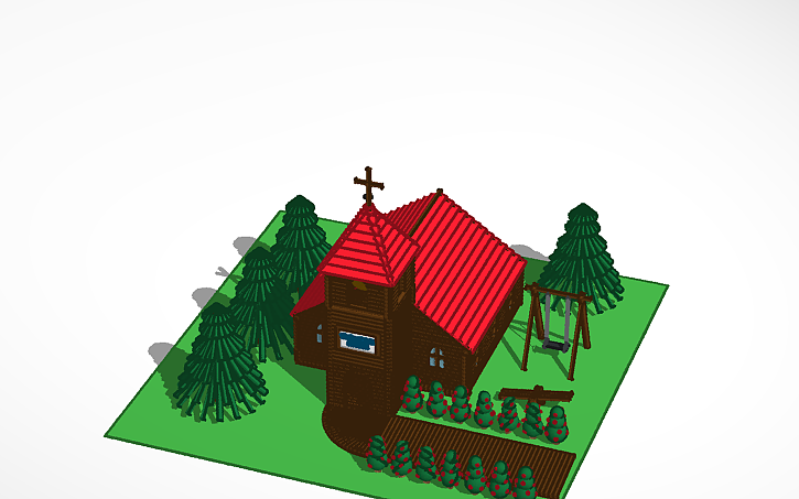 3D design TinkerLOGS Church | Tinkercad