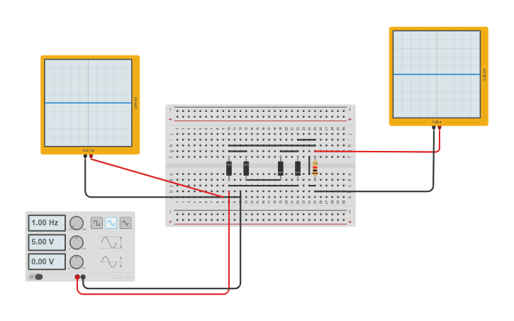Circuit Design Full Wave Rectifier Tinkercad