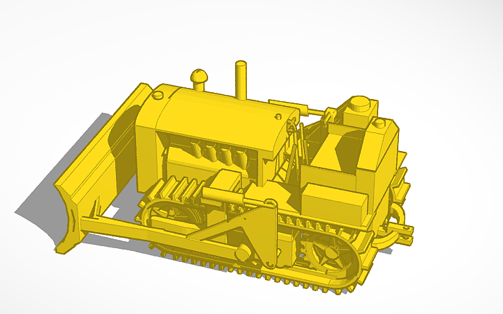 3D design caterpillar d2 dozer - Tinkercad