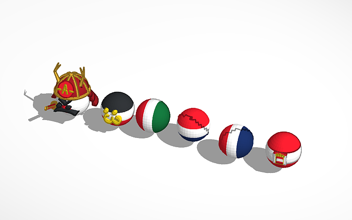 3D design Countryballs - Tinkercad