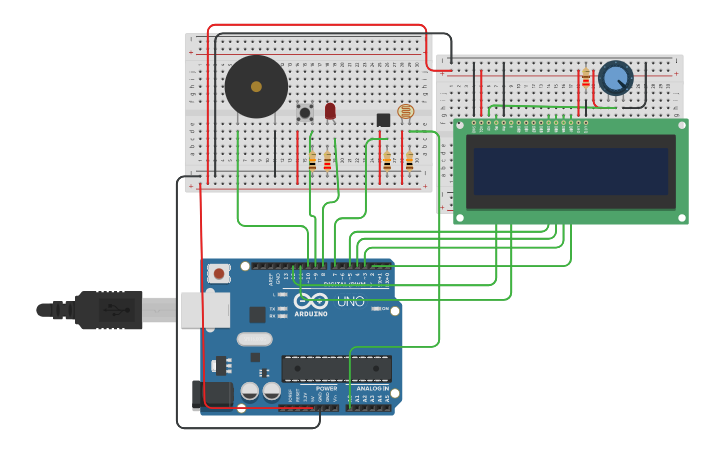 Circuit design Proyecto alarma NEW - Tinkercad