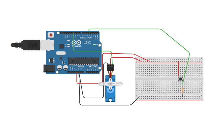 Circuit design Servo pulsador1 - Tinkercad