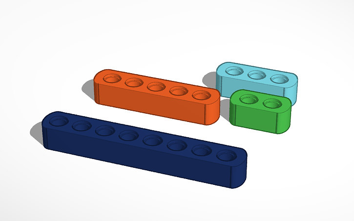 3D design Copy of NXT beams TFD - Tinkercad