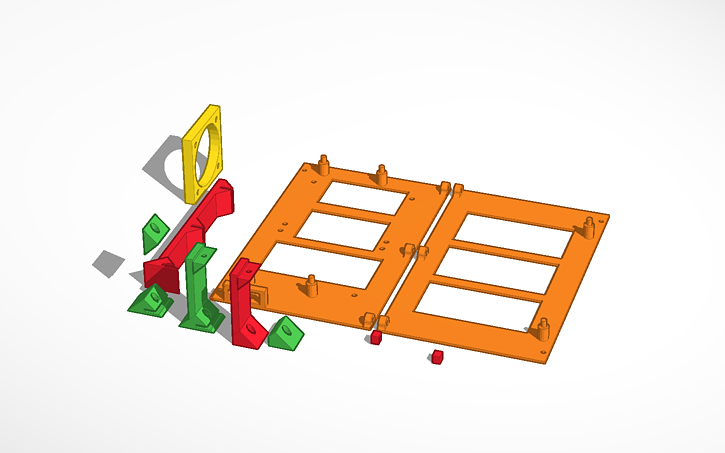 3D design FlexATX Tray w/2 drive mount. - Tinkercad