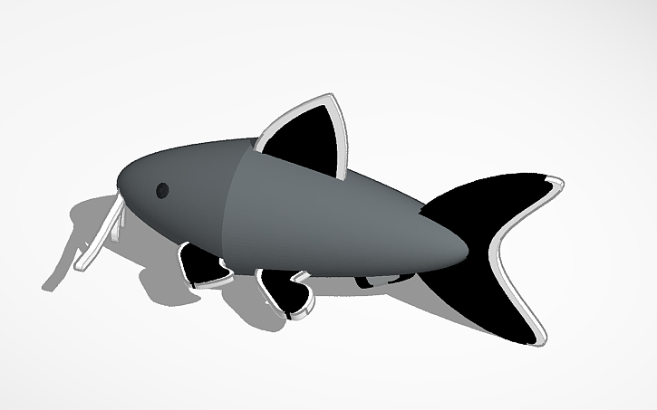 3D design cuckoo catfish - Tinkercad