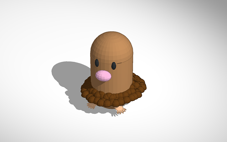3D design Diglett - Tinkercad