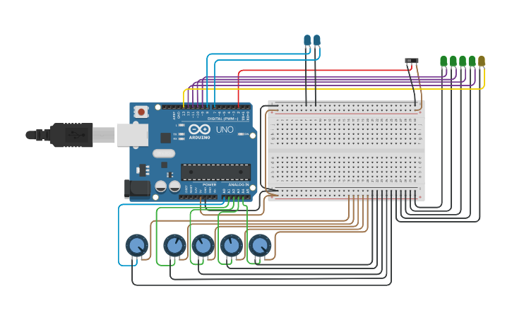 Circuit design Riego Automático - Tinkercad
