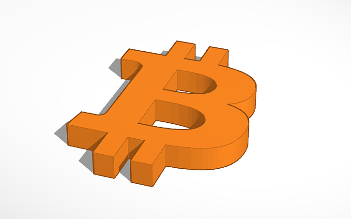 3D design Bitcoin Logo - Tinkercad