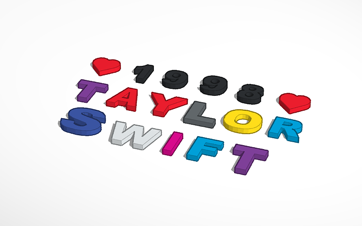 3D design Taylor Swift :)))) - Tinkercad