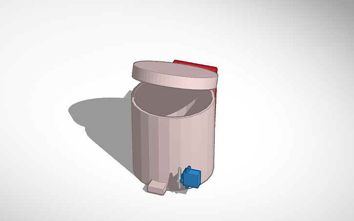 3D design Automatic Garbage Can - Tinkercad