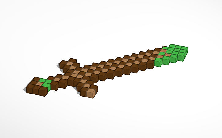 3D design Minecraft Dirt Sword | Tinkercad