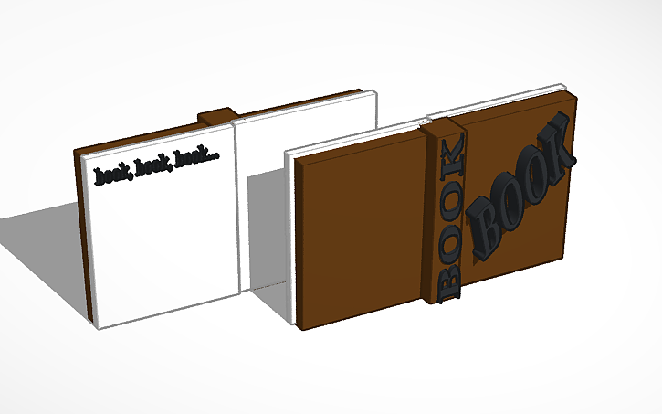 3D design book, book, book, book, book, book... - Tinkercad