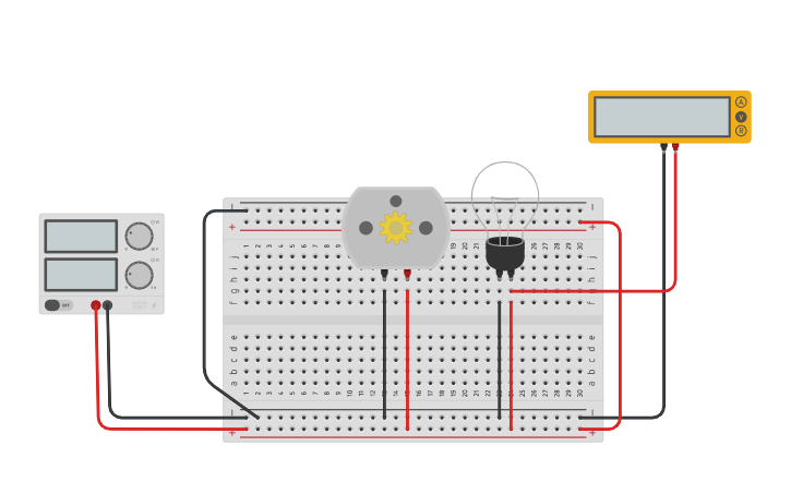 Circuit design Electricidad:Voltaje | Tinkercad