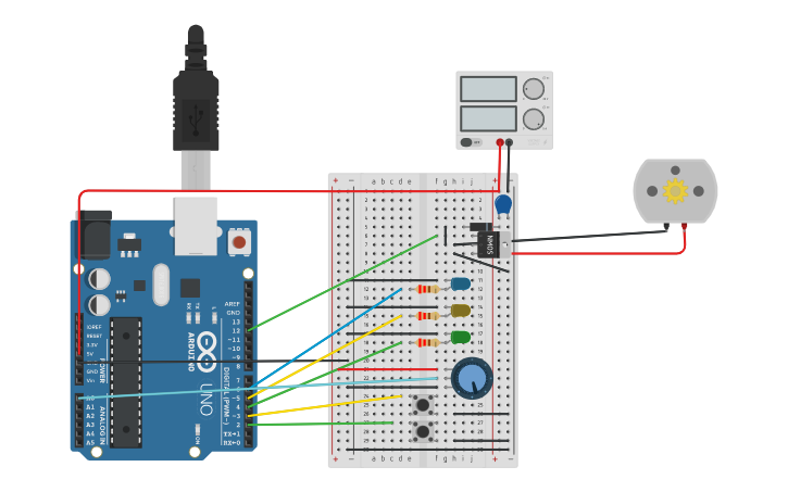 Circuit design Lab1_PartE | Tinkercad