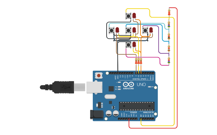 Circuit Design 1 Arduino Input Mult Buttons Tinkercad 3298