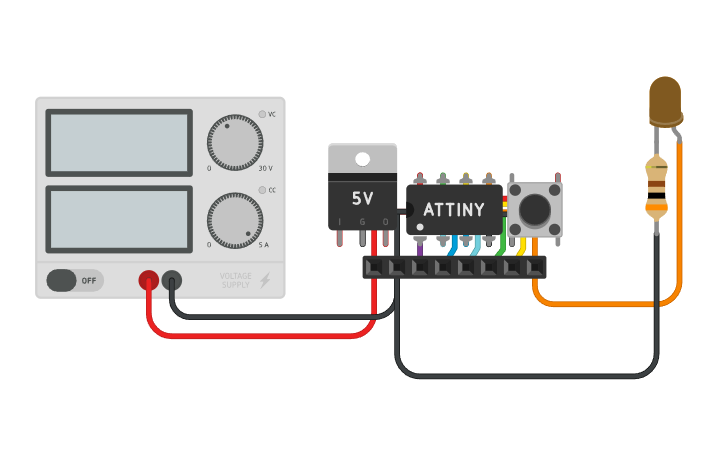 Circuit Design Attiny Board Tinkercad