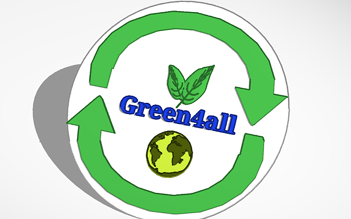 3D design Green4all Logo - Tinkercad