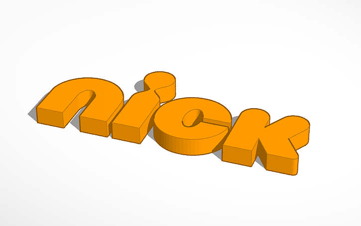 3D design Nickelodeon Logo - Tinkercad