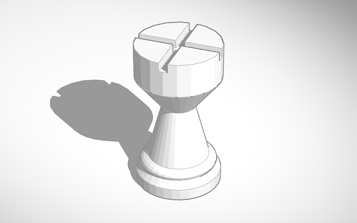 3D design Copy of Lesson: Chess Pawn result - Tinkercad