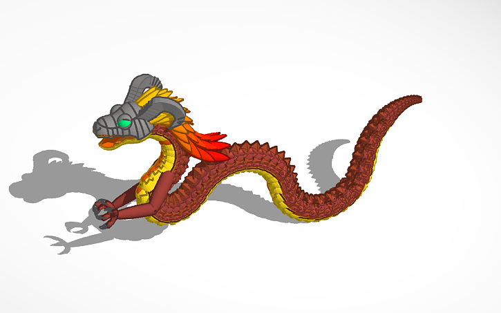 3D design dragon - Tinkercad