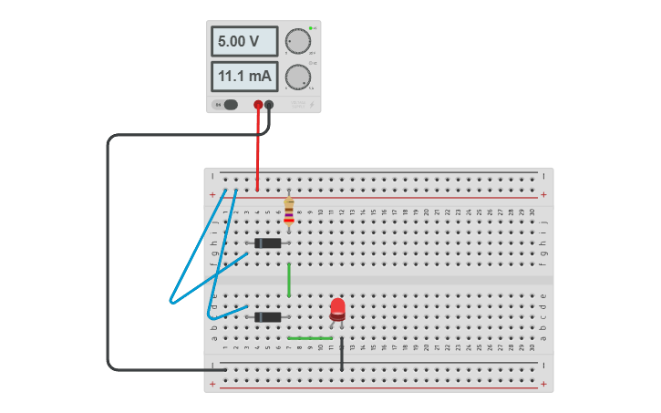 Circuit design AND GATE (USING DIODE) - Tinkercad