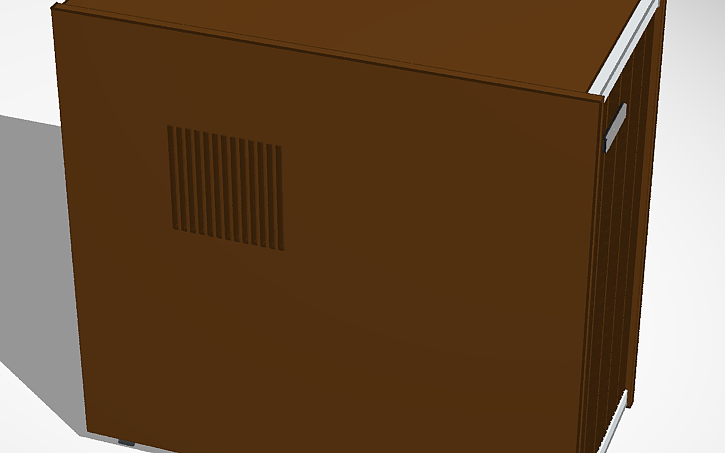 3D design PC Wooden Case - Tinkercad
