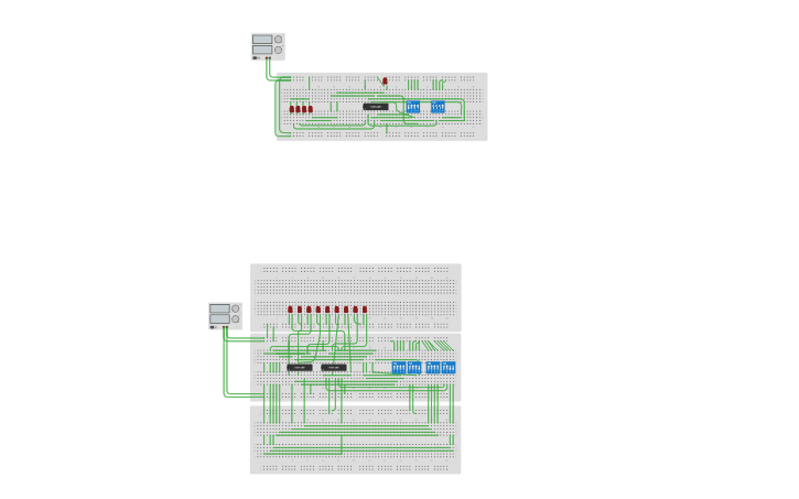 Circuit Design 8 Bit Adder Tinkercad