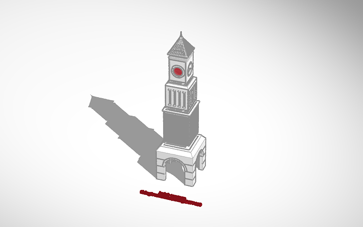 3D design Navarro clock tower - Tinkercad