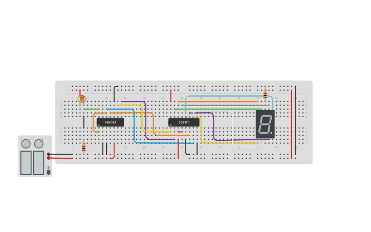Circuit design object counter - Tinkercad
