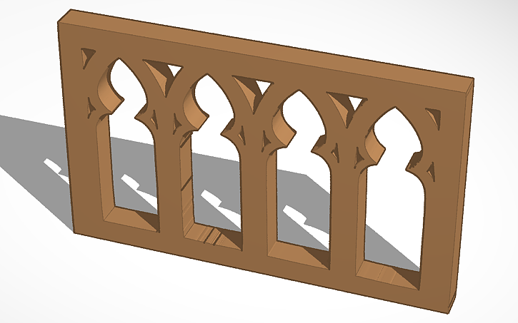 3D design Gothic Arches Arcade - Tinkercad