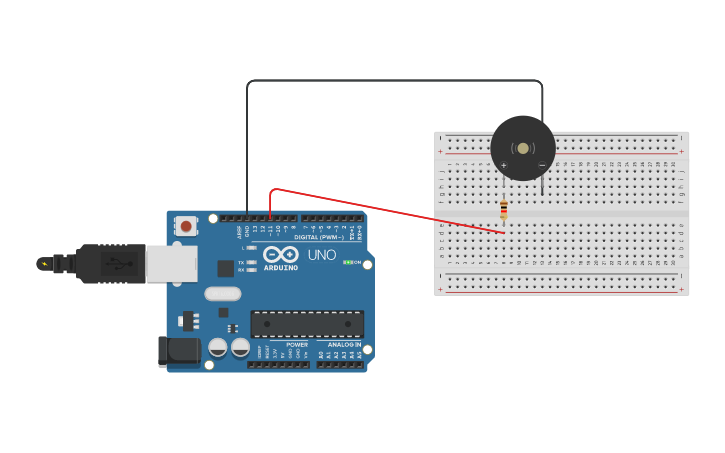 Circuit design Reproductor de sonido - Tinkercad