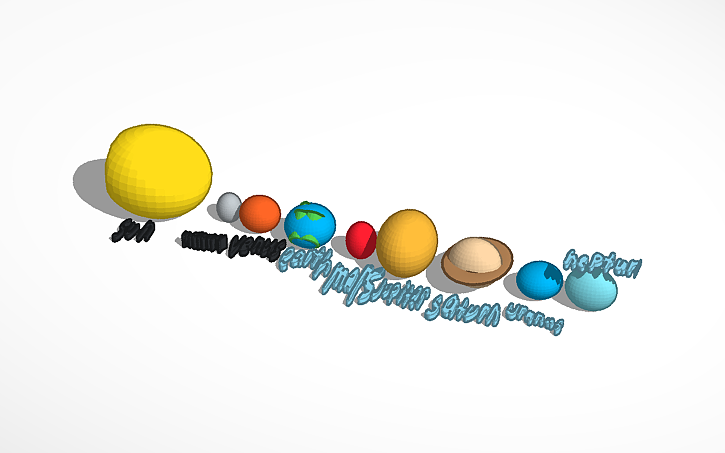 3D design The planet's!!! - Tinkercad