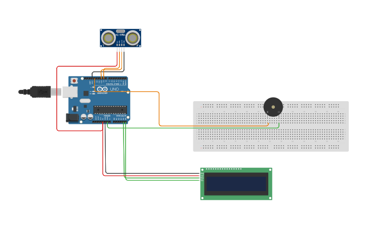 Circuit design distance display - Tinkercad