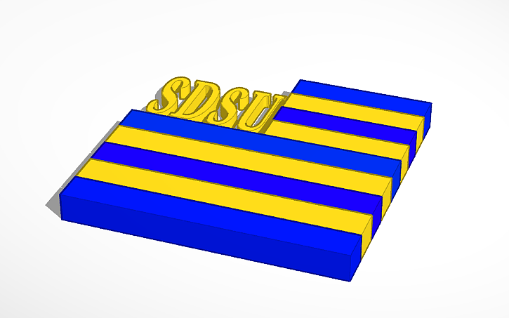 3D design SDSU Flag | Tinkercad