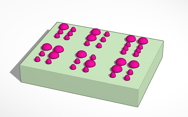 3D design Braille - Tinkercad