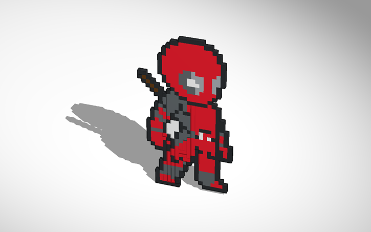 3D design Deadpool - Tinkercad